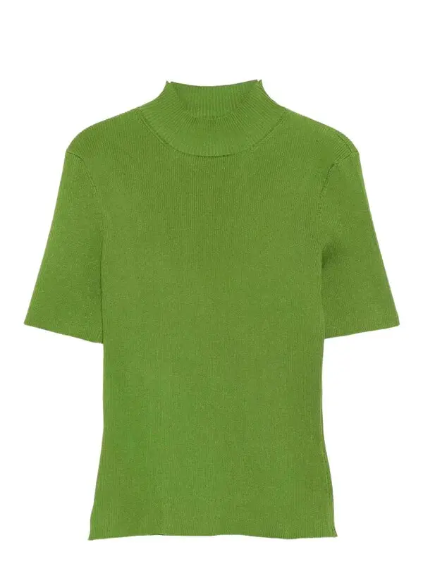 Oscar De La Renta Turtleneck Top - Green