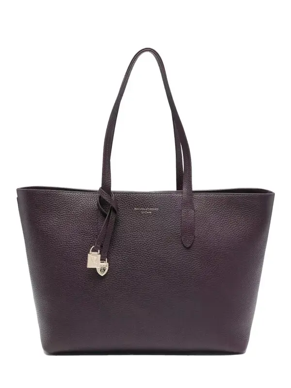 ASPINAL OF LONDON Shield Charm East West Tote - Purple
