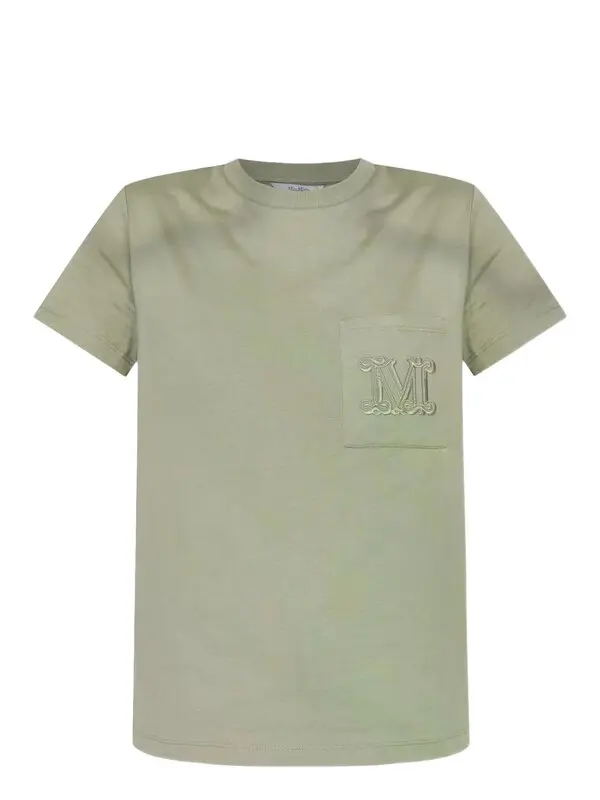 Max Mara Logo-embroidered T-shirt - Green