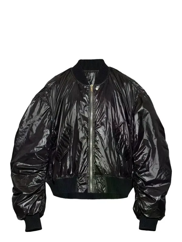 Rick Owens Zip-up Bomber Jacket - Black