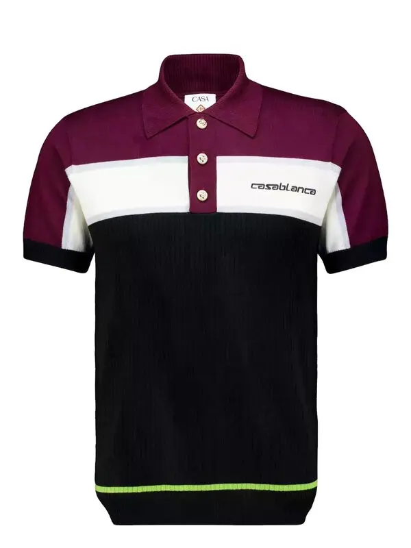Casablanca Merino Wool Polo Shirt - Black