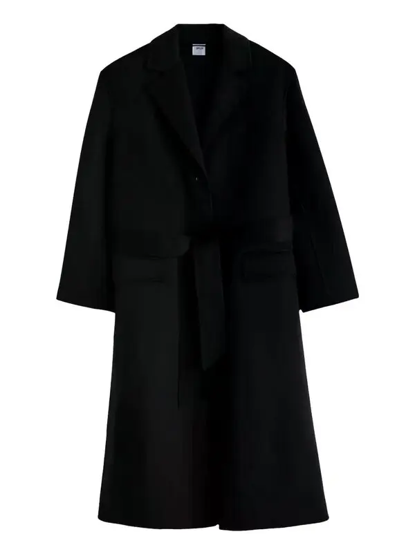 Aspesi Belted Wool Coat - Black