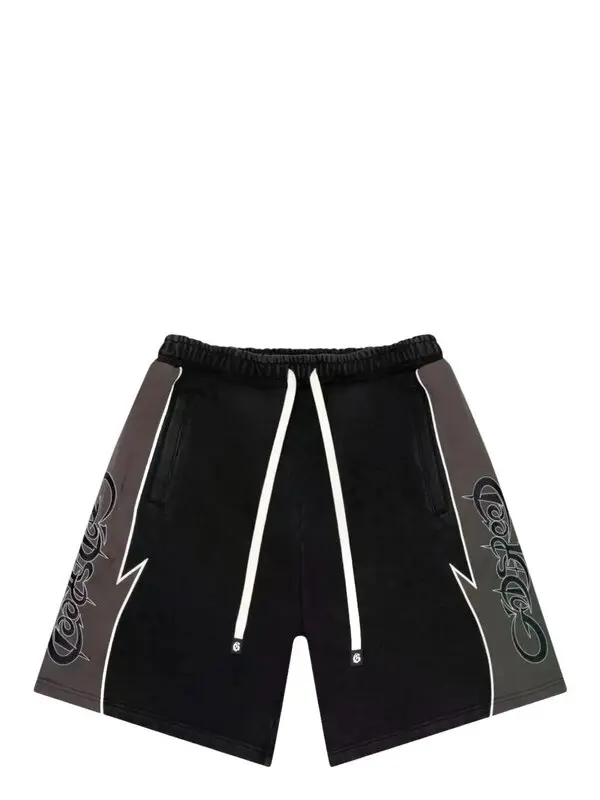 GODSPEED Drawstring Graphic Shorts - Black