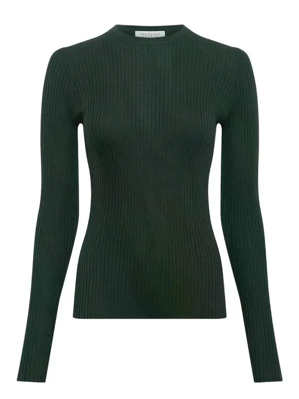 Gabriela Hearst Browning Ribbed-knit T-shirt - Green