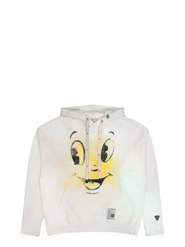 Mihara Yasuhiro Printed Distressed Hoodie - White