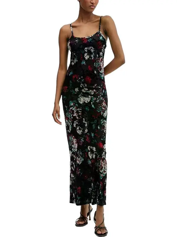 Desigual Floral-print Maxi Dress - Black