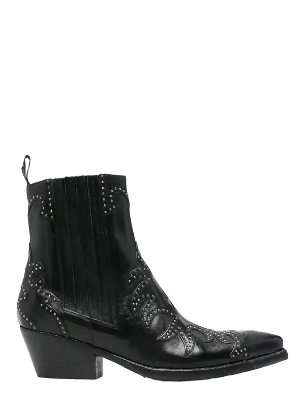 Sartore Studded Ankle Boots - Black