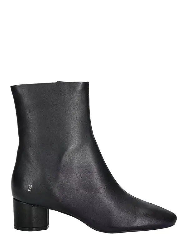 NOKWOL Alyssa Leather Ankle Boots - Black
