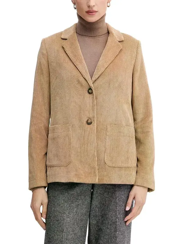 BENETTON Corduroy Buttoned Blazer - Neutrals