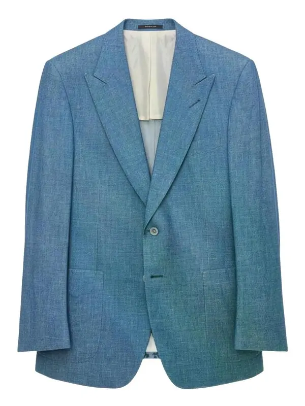TOM FORD Button Single-breasted Blazer - Blue
