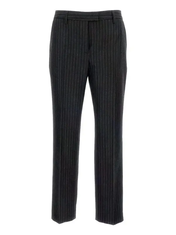 Alberto Biani Pinstripe Straight-leg Trousers - Grey
