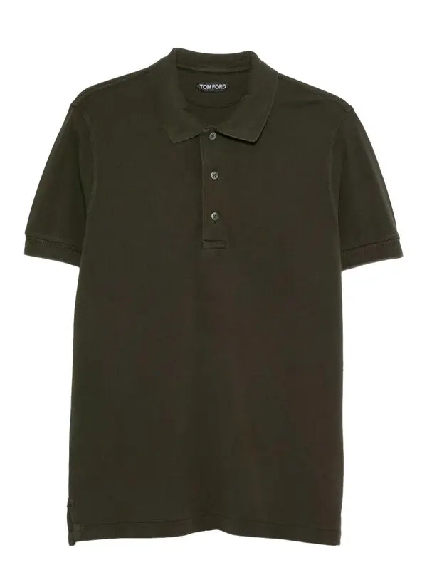 TOM FORD Piqué Polo Shirt - Green