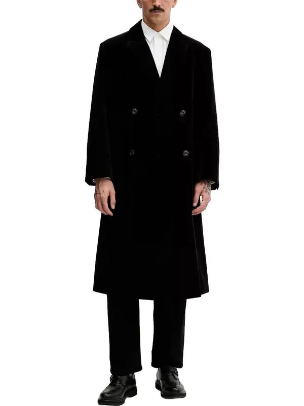 Hugo Menci2541 Double-breasted Coat - Black