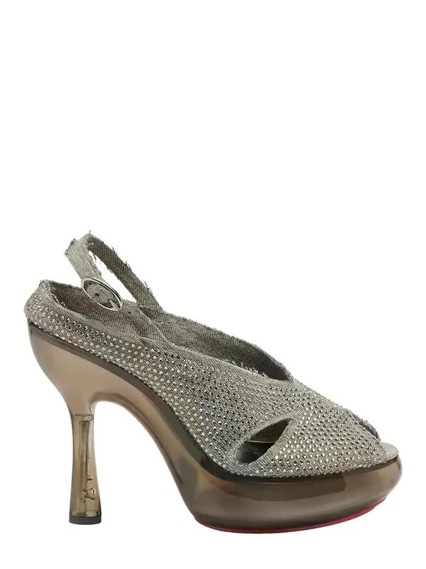 Diesel D-lake Strass-embellished Sandals - Grey