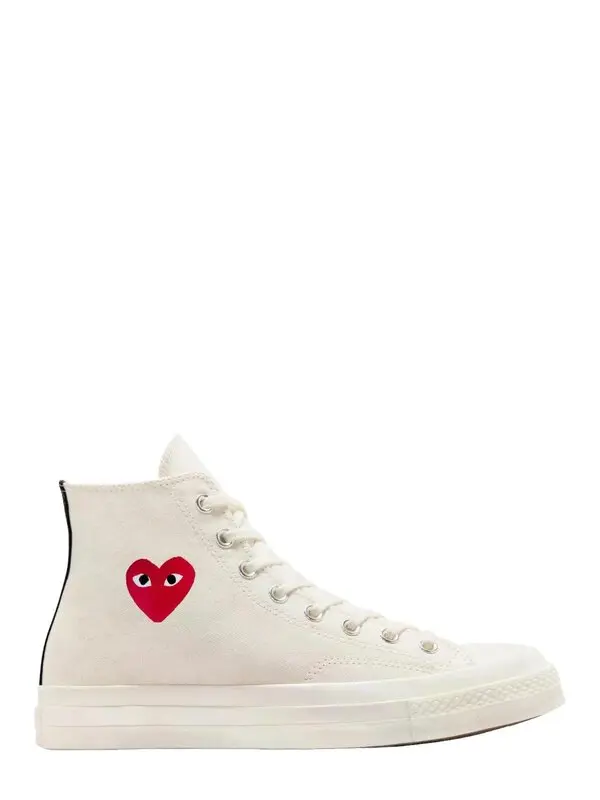 Play Comme Des Garcon Heart High-top Sneakers - White