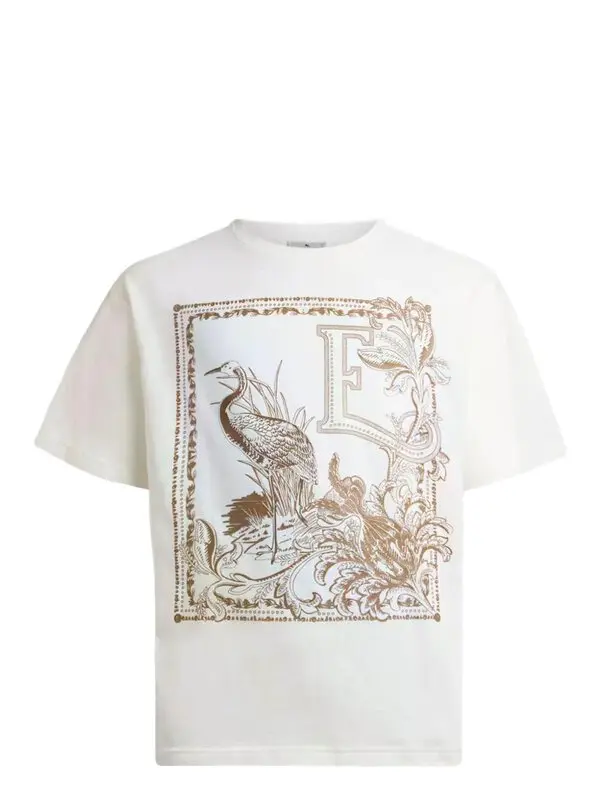 Etro Placed-print Cotton T-shirt - White