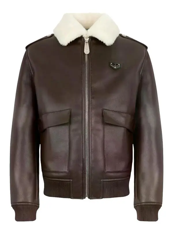 Philipp Plein Logo-plaque Jacket - Brown