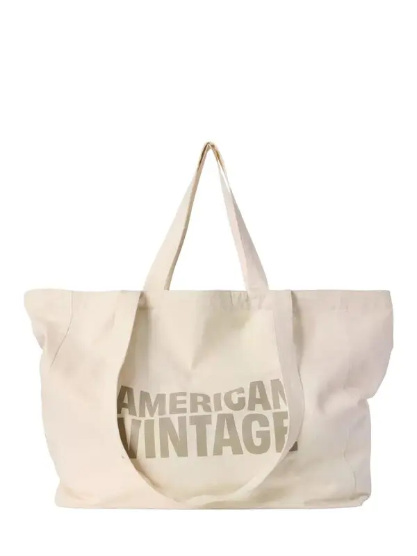 American Vintage Logo-print Tote Bag - Neutrals
