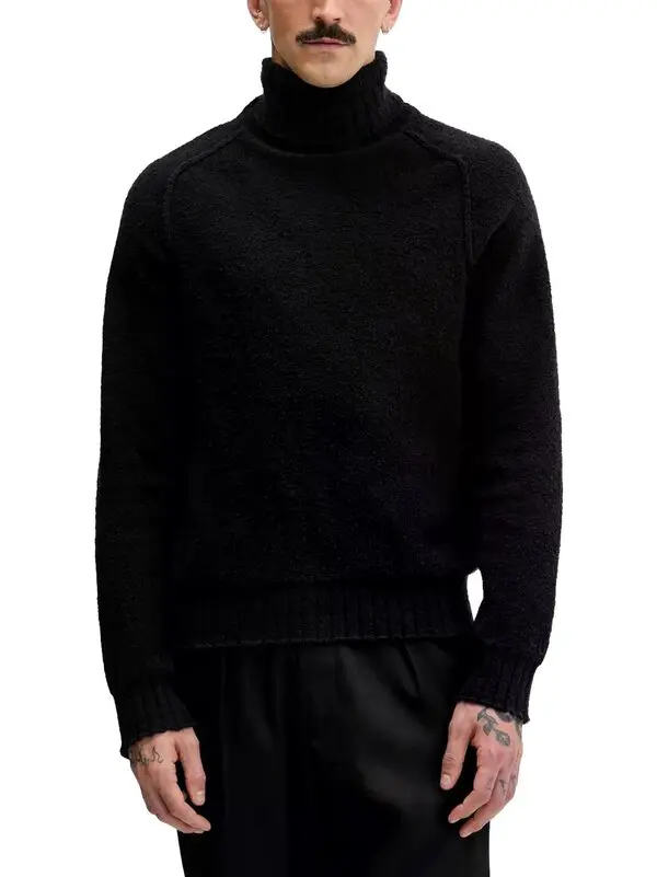 Hugo San Rudi Roll-neck Sweater - Black