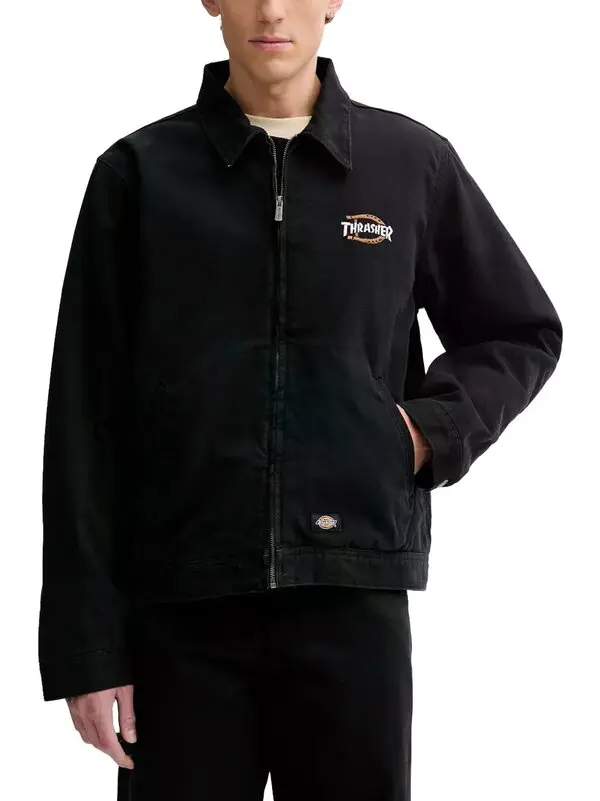 Dickies Logo-embroidered Zip Jacket - Black