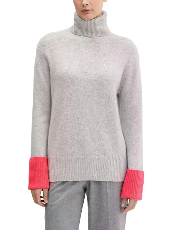 From Future Roll-neck Ribbed Sweater - Grey