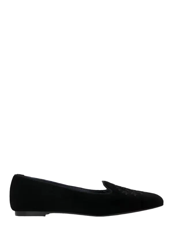 CastaÑer Floral-embroidery Loafers - Black
