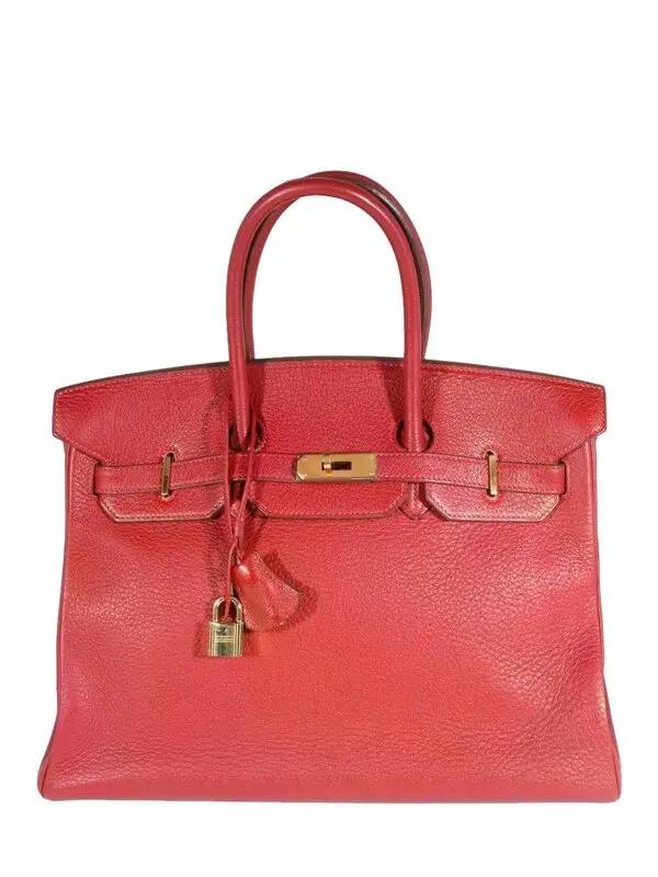 Hermès 2005 Birkin 35 Handbag - Red