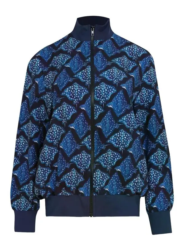 LYGIA & NANNY Printed Bomber Jacket - Blue