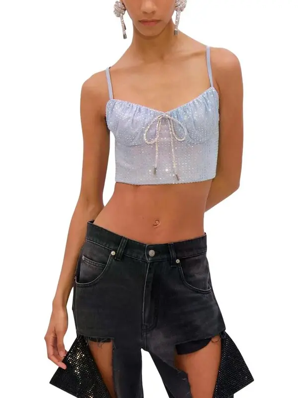AREA Hotfix-embellishment Top - Blue