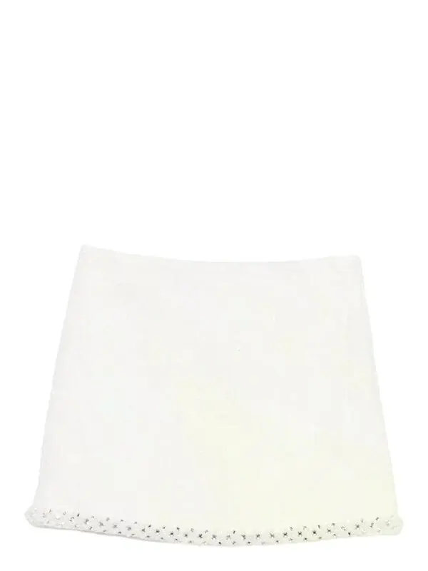Maje Beaded Mini Skirt - White