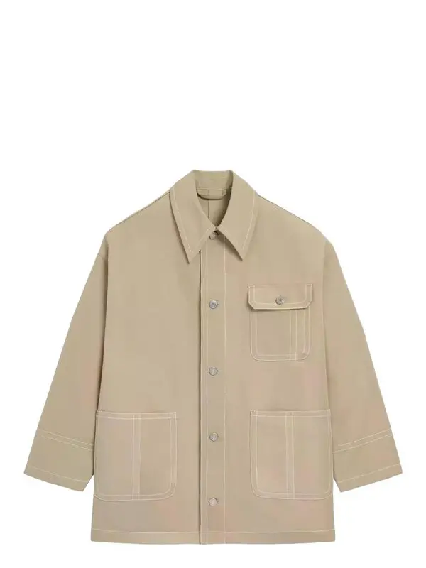 Ami Patch-pocket Worker Jacket - Neutrals