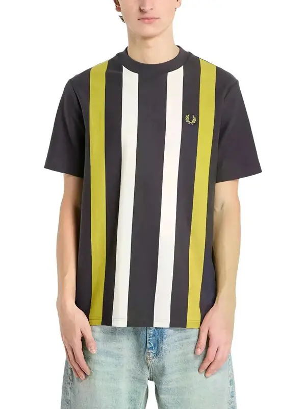 Fred Perry Vertical-stripe T-shirt - Grey