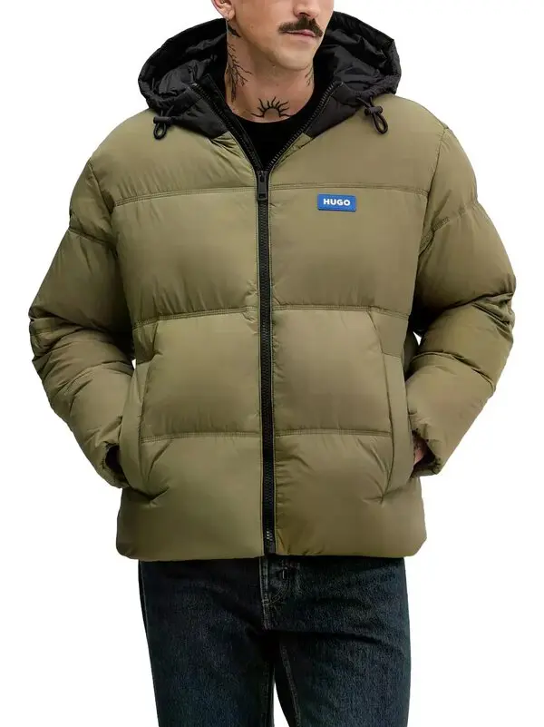 Hugo Hooded Puffer Jacket - Green