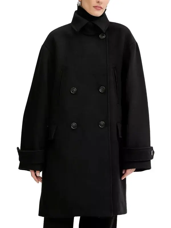 BOSS Double-breasted Coat - Black