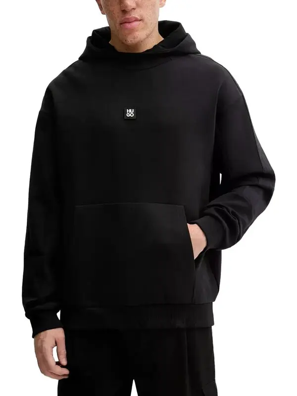 Hugo Logo-detail Hoodie - Black