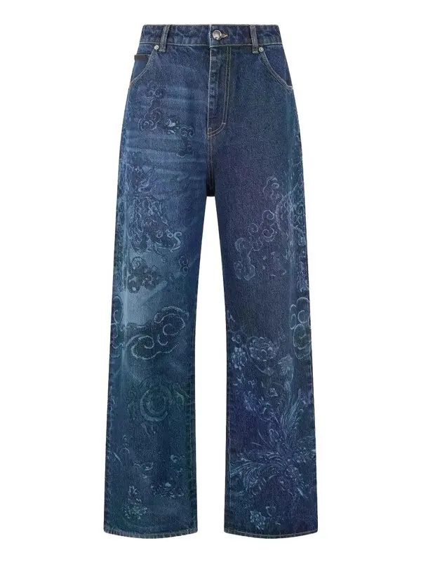 Roberto Cavalli Dragon-motif Jeans - Blue