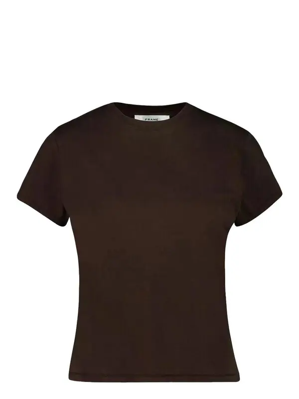 FRAME Crew-neck Short-sleeve T-shirt - Brown