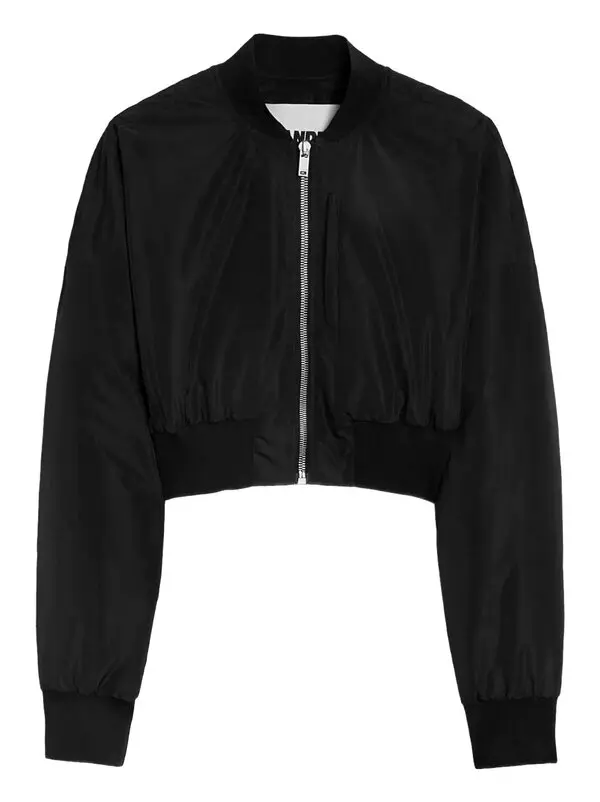 JIL SANDER Padded Zip-up Bomber Jacket - Black