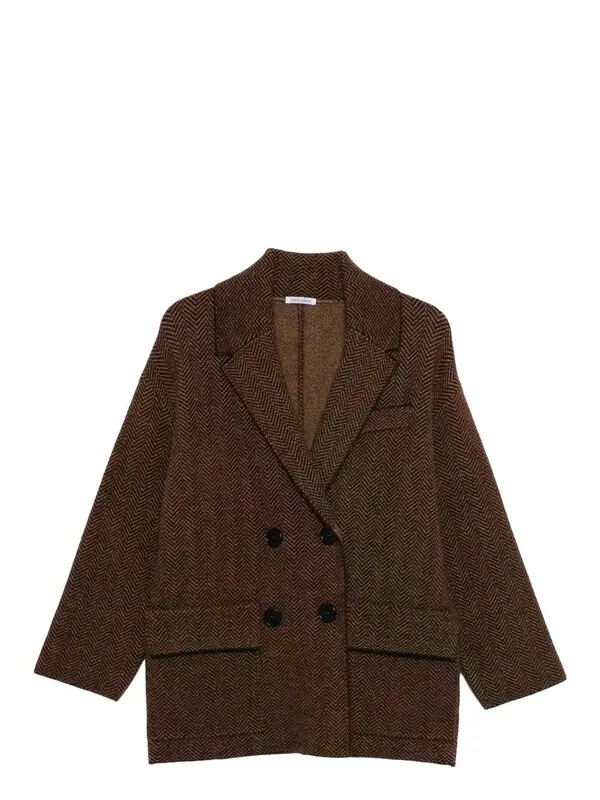 LEBOR GABALA Double-breasted Blazer - Brown