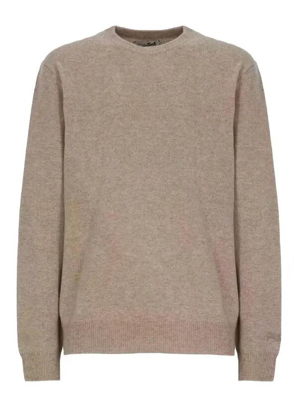 MC2 SAINT BARTH Crew-neck Lambswool Sweater - Neutrals