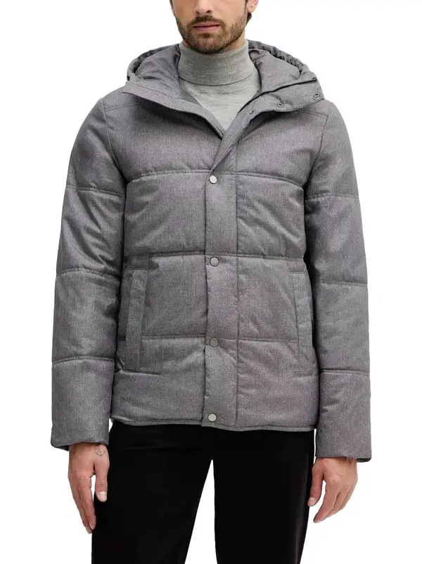 BENETTON Padded Hooded Jacket - Grey