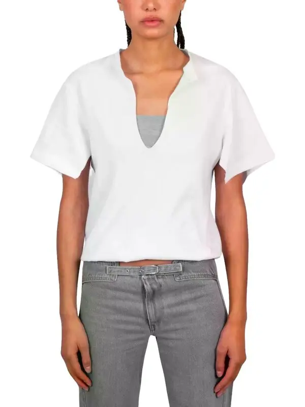 Gimaguas V-neck Short Sleeve Top - White