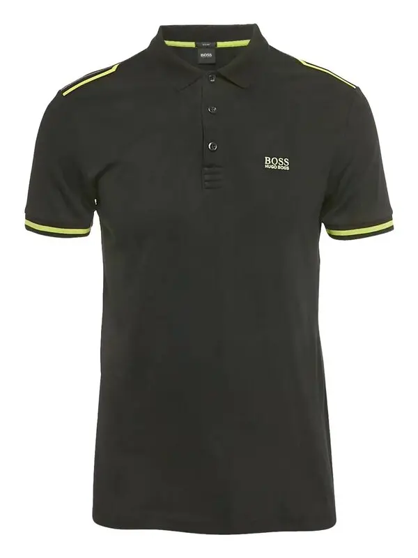BOSS Slim-fit Trim Polo Shirt - Black