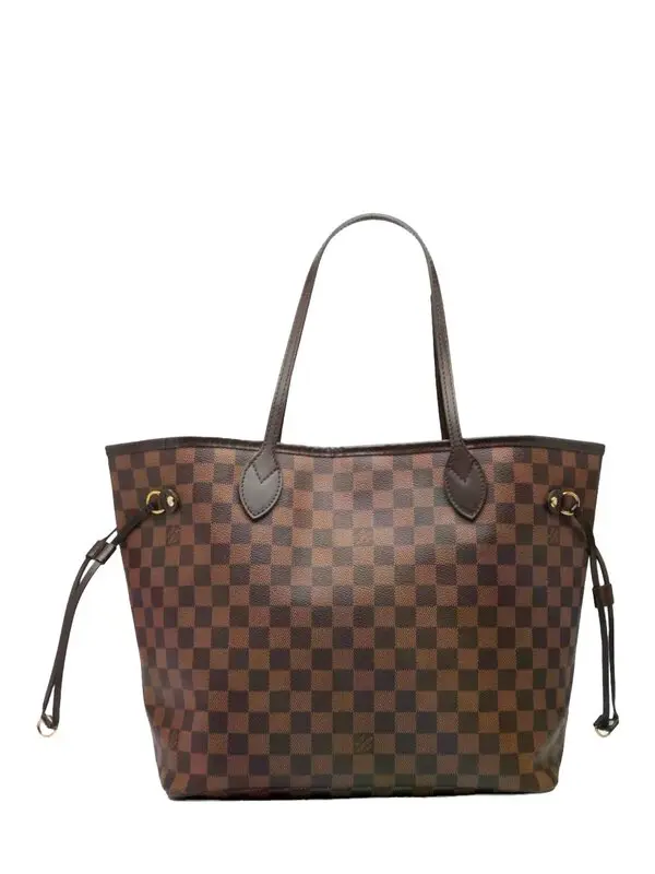 LOUIS VUITTON 2015 Damier Ebene Neverfull Mm Tote Bag - Brown