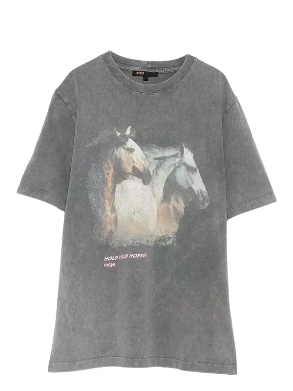 Maje Graphic T-shirt - Grey