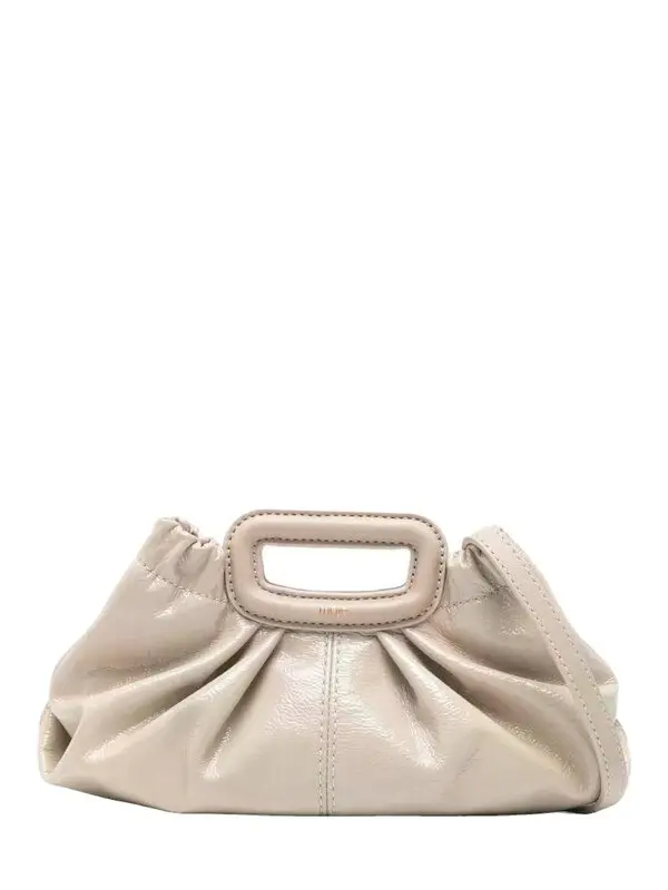 Maje Logo-detail Gathered Tote - Neutrals