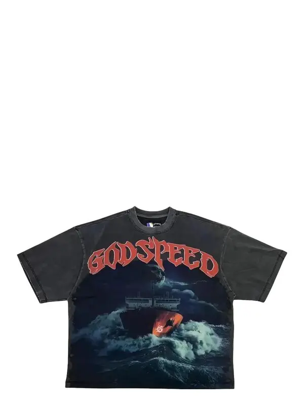 GODSPEED Sea Sick Graphic-print T-shirt - Black