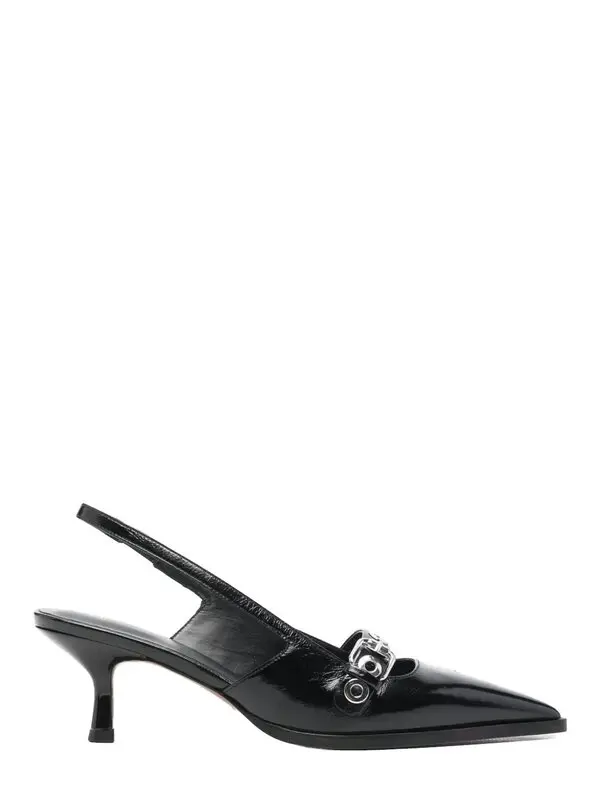 Maje 70mm Eyelet Strap Pumps - Black