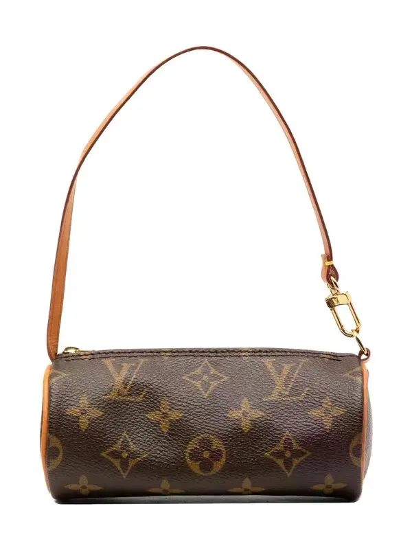 LOUIS VUITTON 2002 Monogram Papillon Pochette - Brown