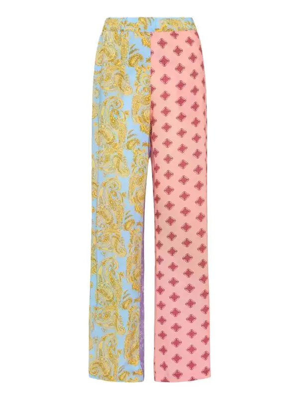 DONDE ESTEBAN Paisley Patchwork Trousers - Pink